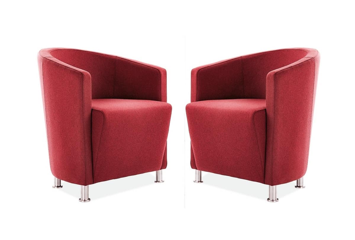 Poltrona a pozzetto rivestita e imbottita | IDFdesign