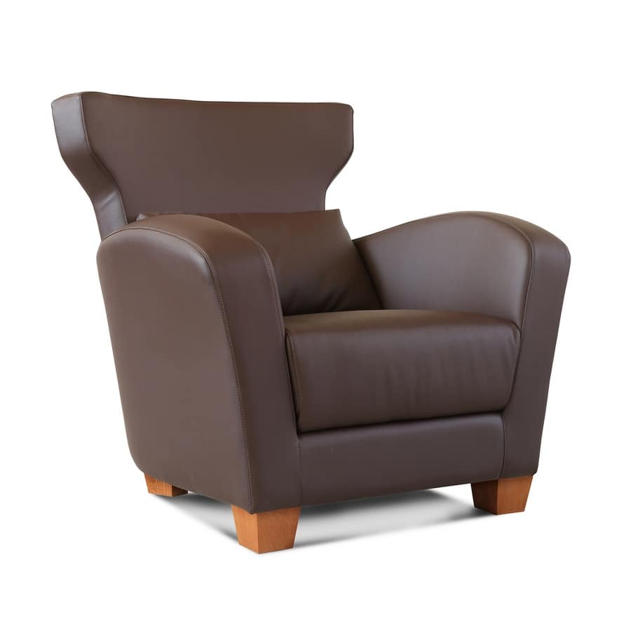 Poltrona in pelle, dalle linee classiche | IDFdesign