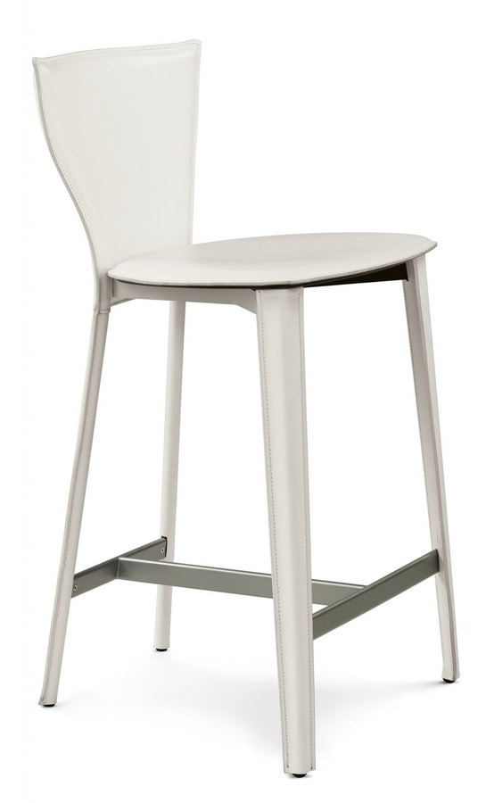 Sgabello dal design moderno, in cuoio | IDFdesign