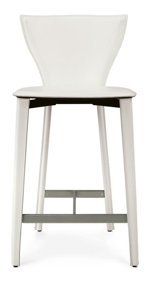 Sgabello dal design moderno, in cuoio | IDFdesign