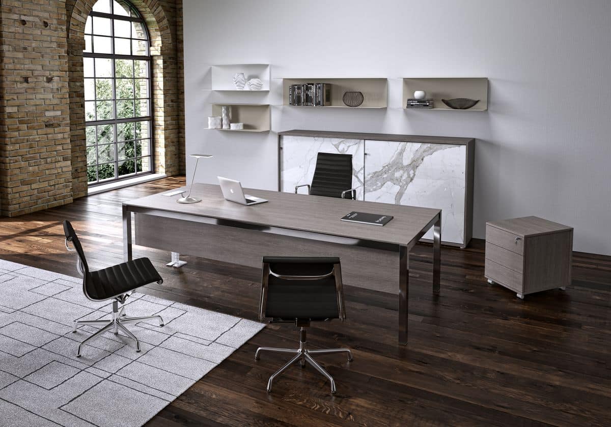 Tavolo rettangolare in alluminio per uffici operativi | IDFdesign